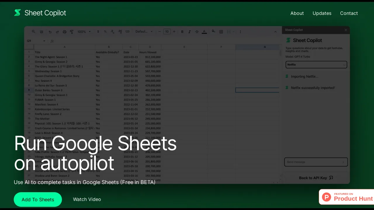 Sheet Copilot AI - BestofAI
